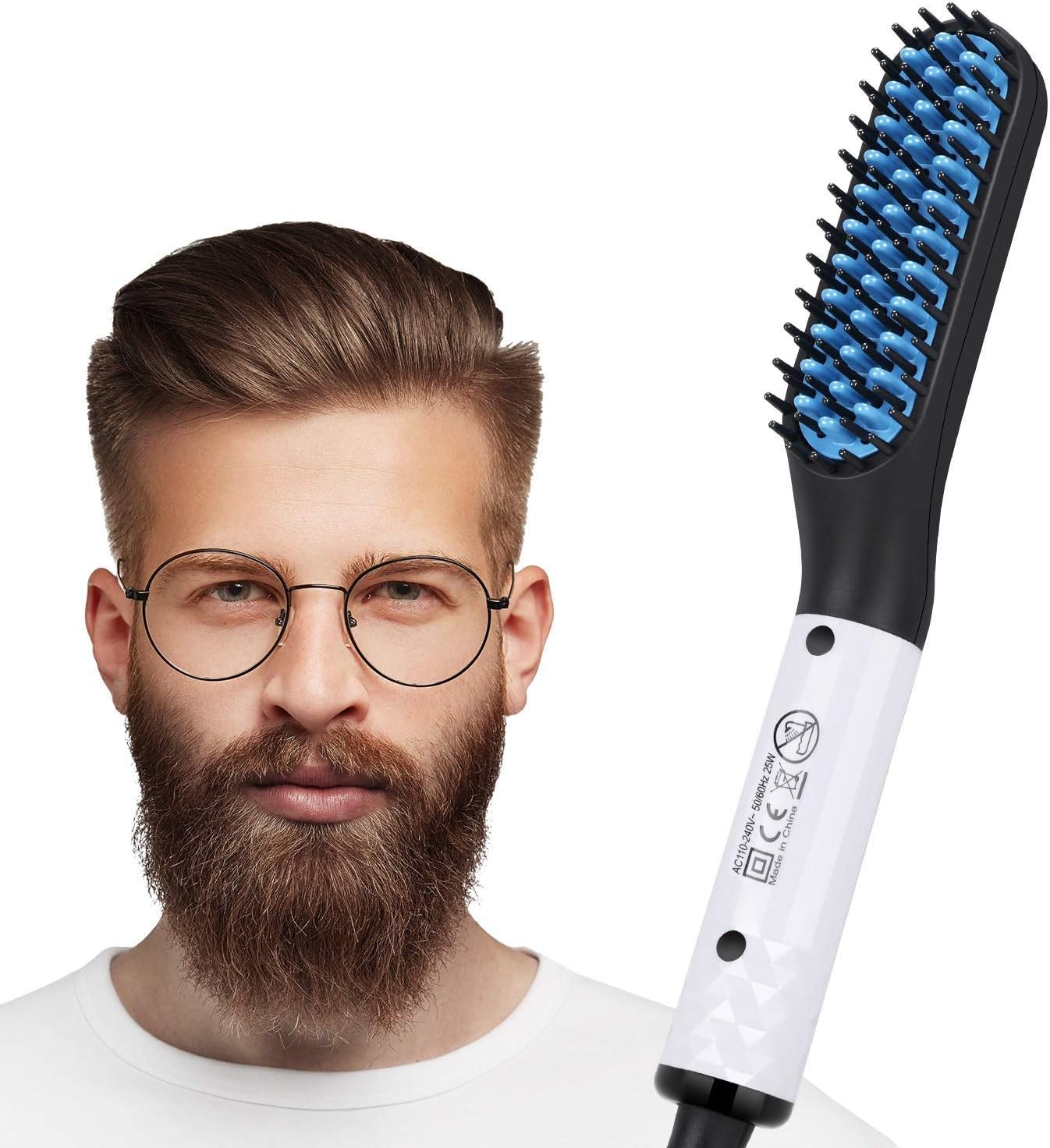 Amazon.com : Ferbon Electric Beard/Hair Straightener Brush Comb, Hot ...