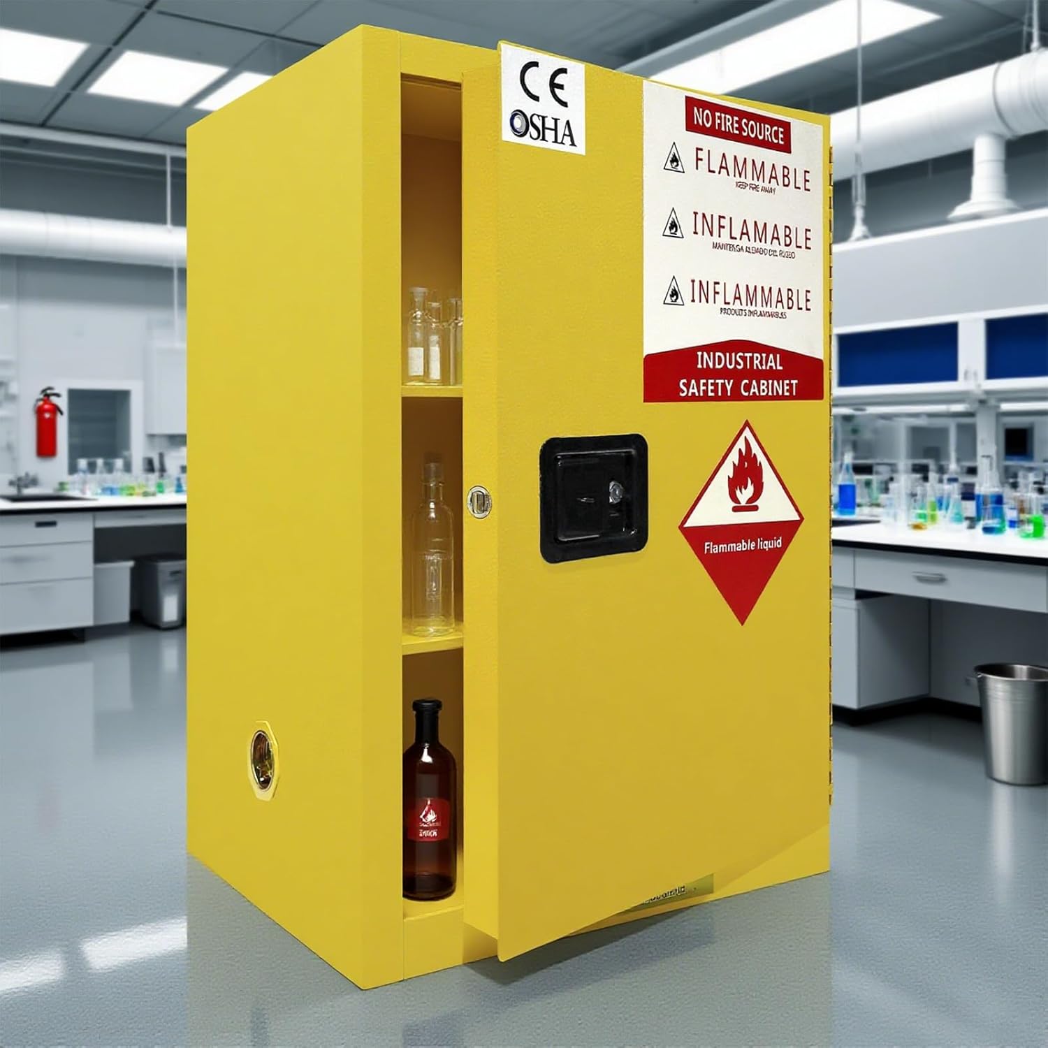 Amazon.com: POWKOL 38" H × 28" D × 24" W Safety Storage Flammable ...