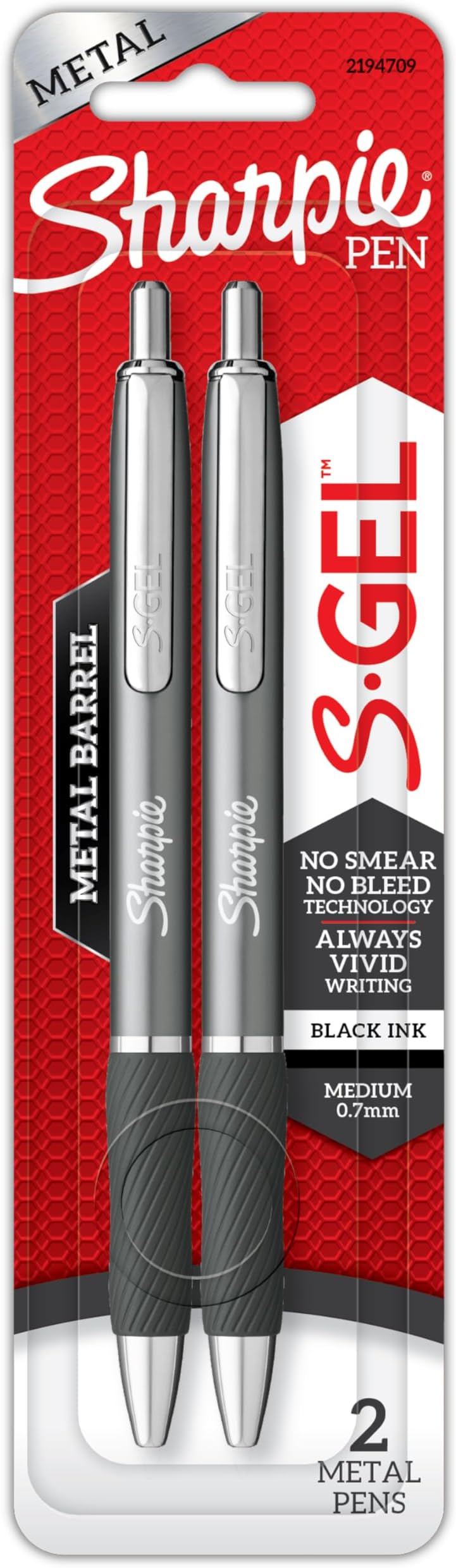 Amazon.com: Sharpie S-Gel Metal RT Gel Pen, Medium Point, Black Ink, 2 ...