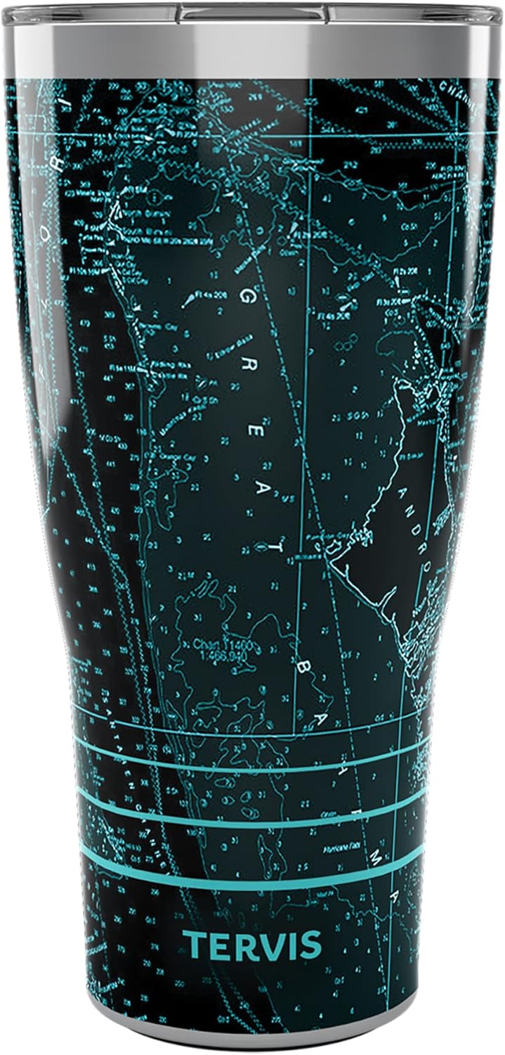 Amazon.com | Tervis Traveler Nautical Collection Caribbean Chart Triple ...