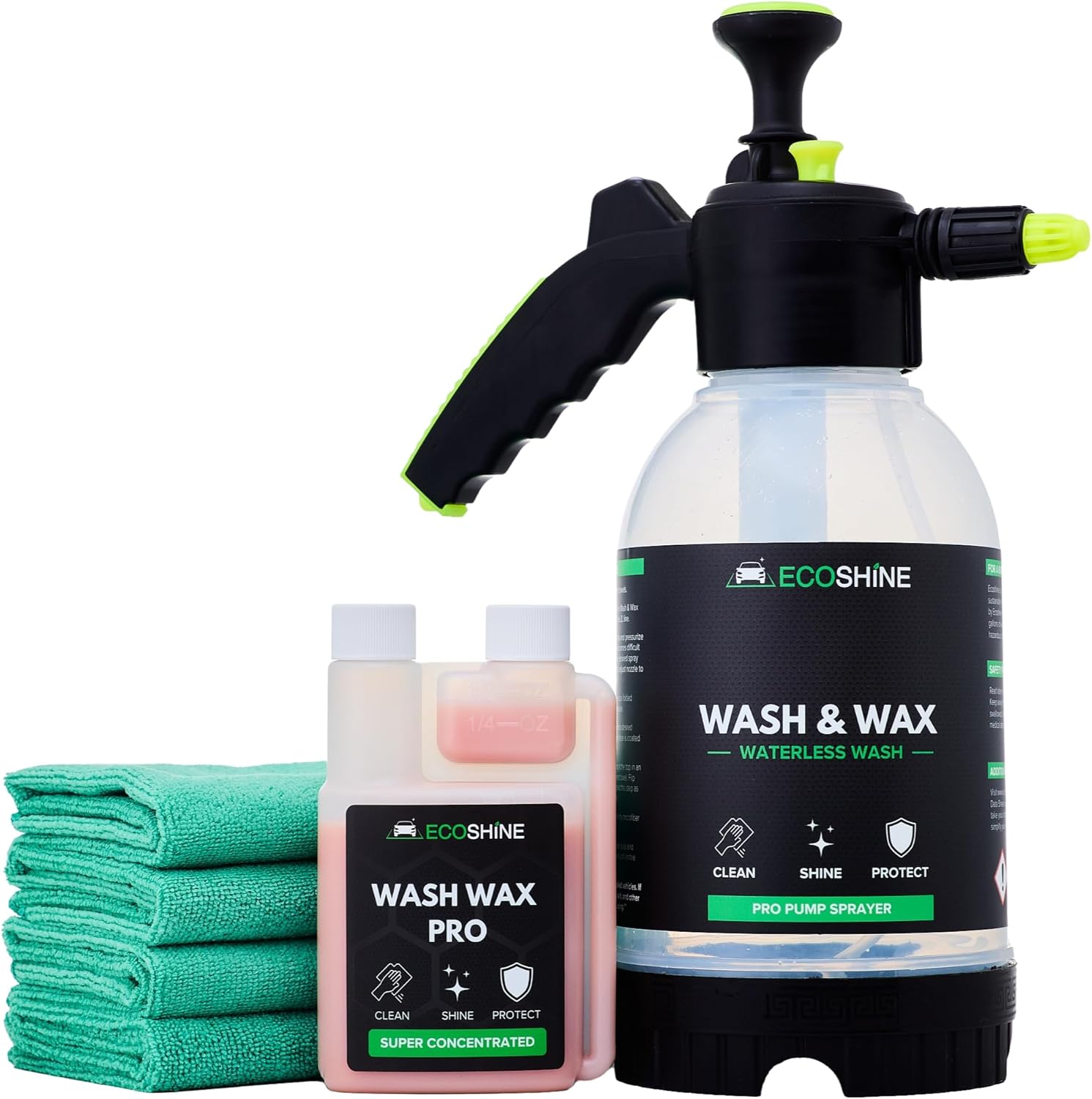 Amazon.com: Ecoshine Waterless Car Wash Kit | Wash & Spray Wax 100 ...