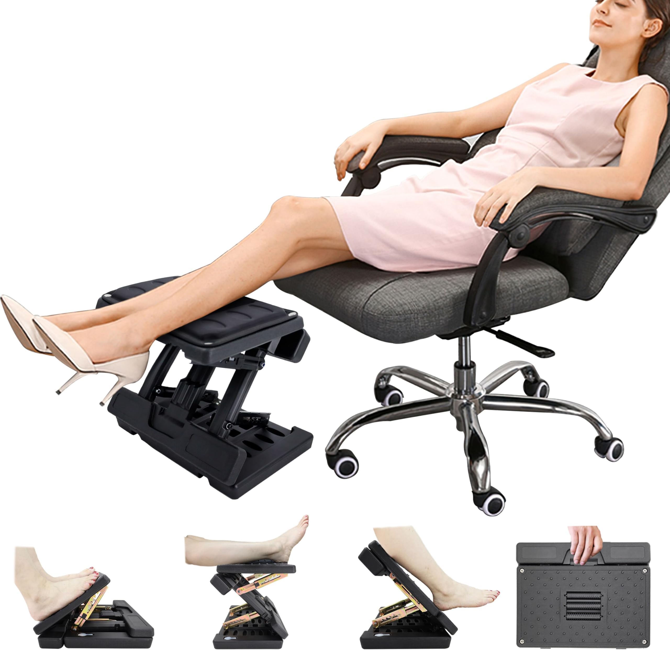 Amazon.com: Footrest Foldaway Elevated Foot Stool Under Desk ...