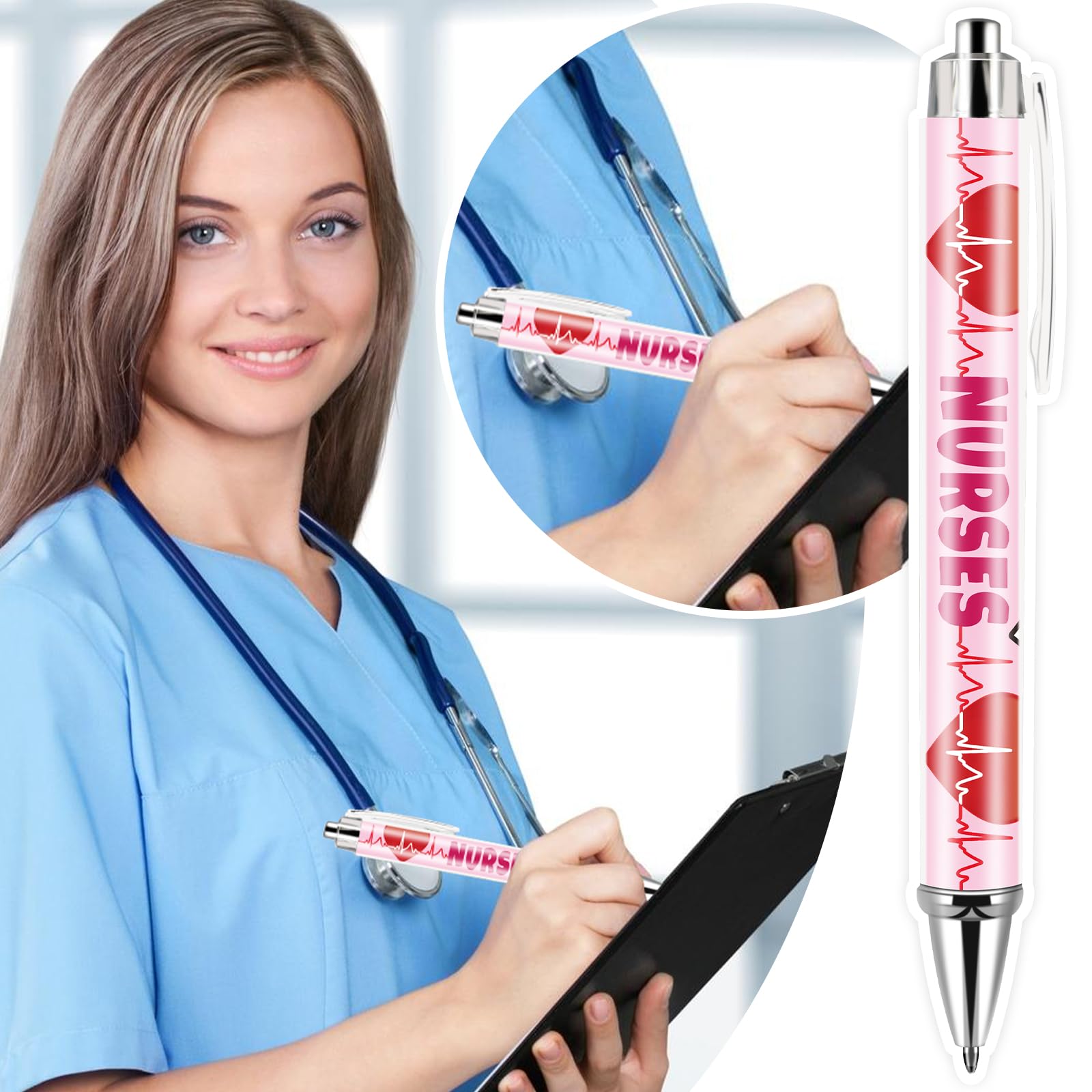 Snapklik.com : 18 Pieces Nurse Ballpoint Pens Funny Retractable Cartoon ...