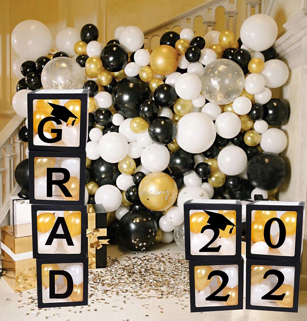 2025 2026 Graduation Decorations Party Supplies 4 Pieces Black Balloon ...