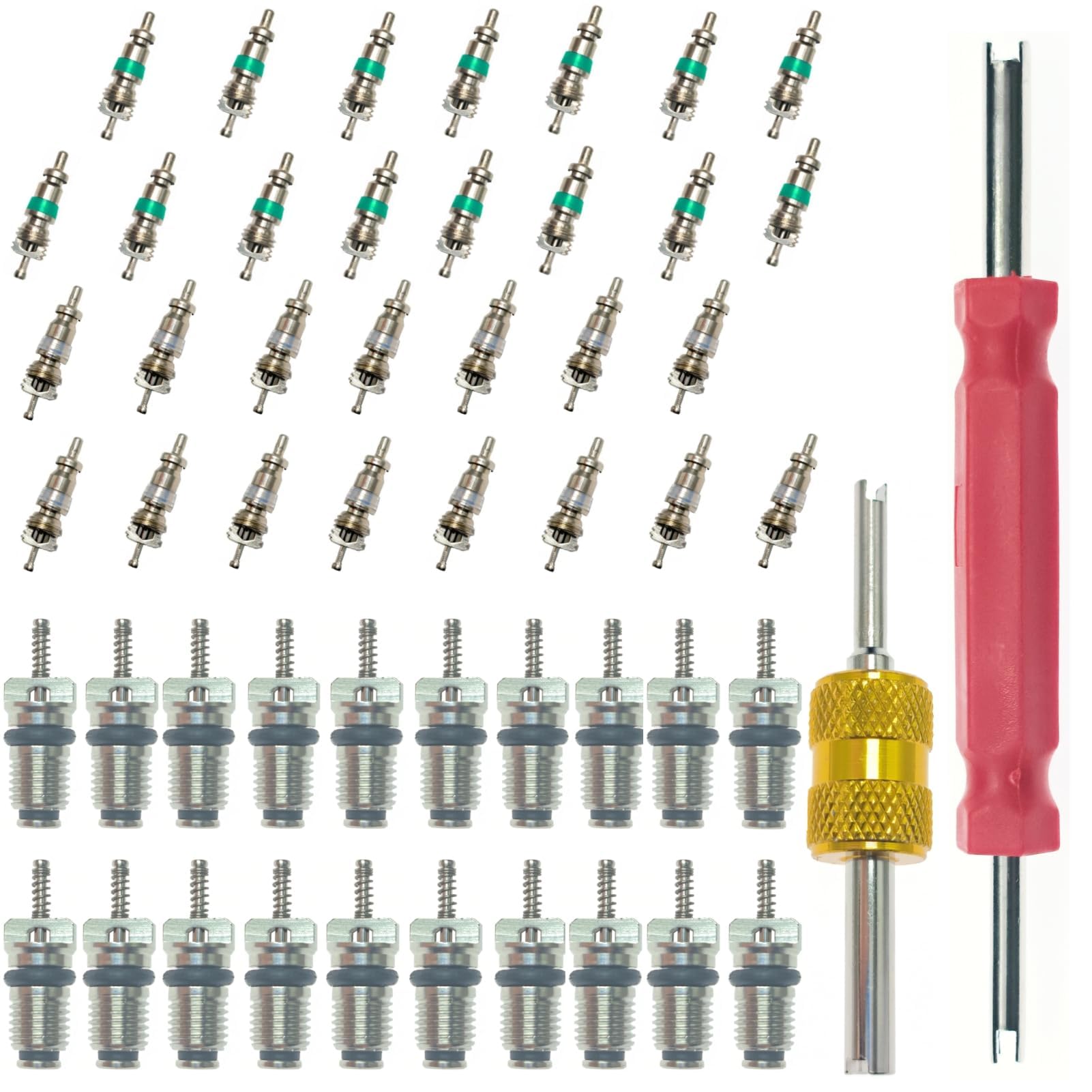 Amazon.com: BIHYNGAIR 52PCS Car Air Conditioner Valve Core Accessories ...