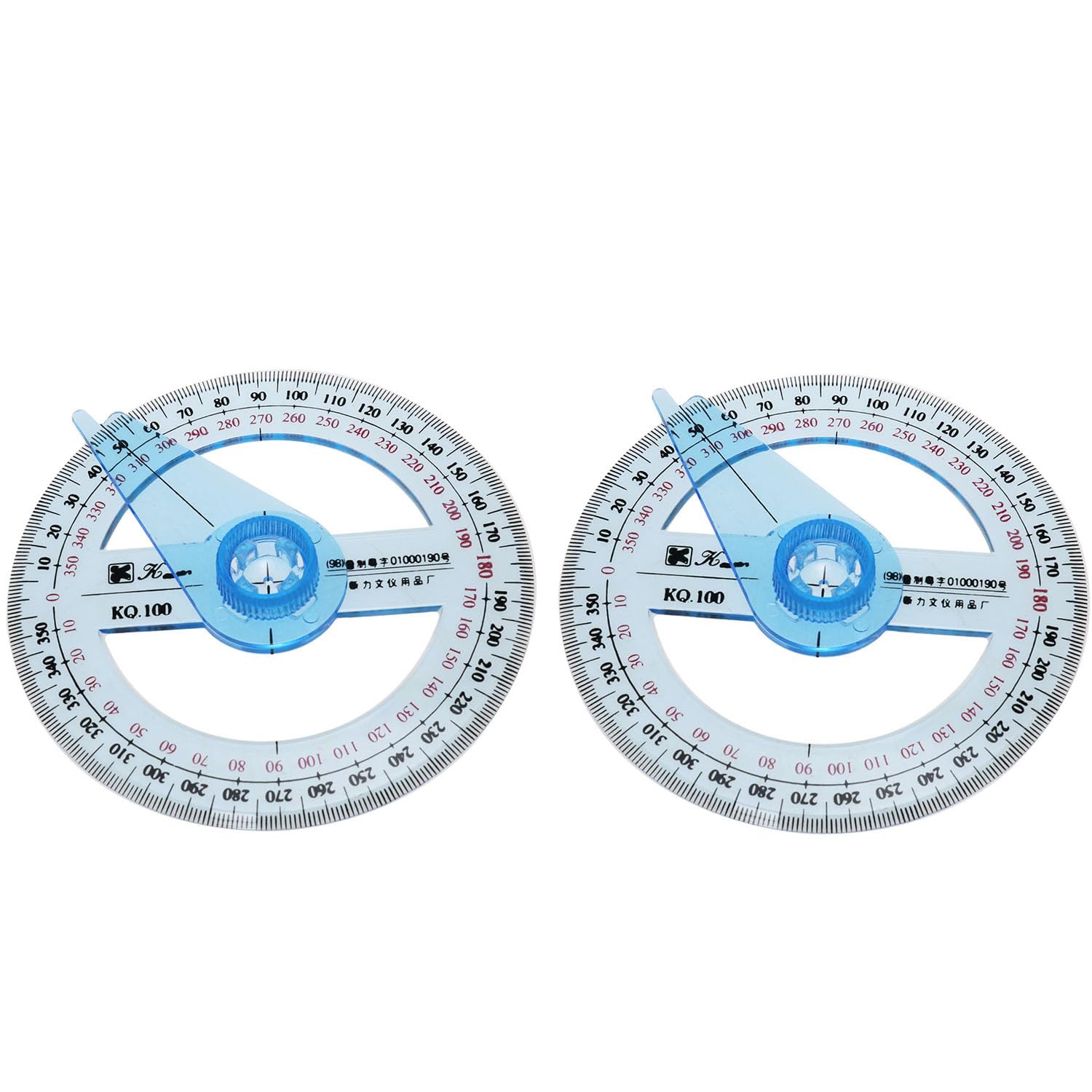 Amazon.com: Wantane 360 Degree Protractors With Swing Arm Plastic Full ...