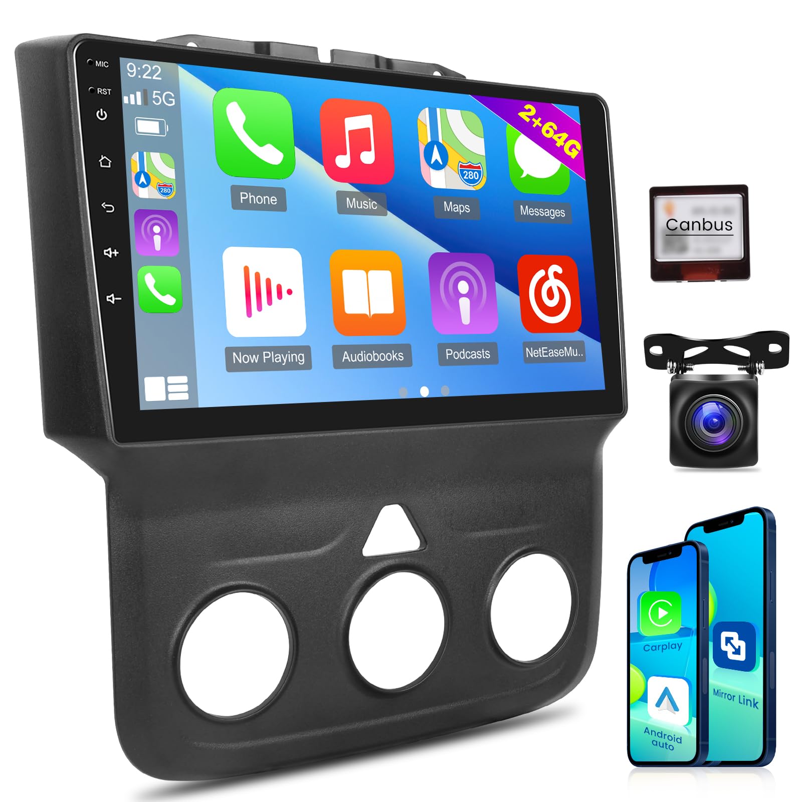 Amazon.com: [2G+64G] Car Radio for Dodge RAM 1500 2500 3500 2013 2014 ...