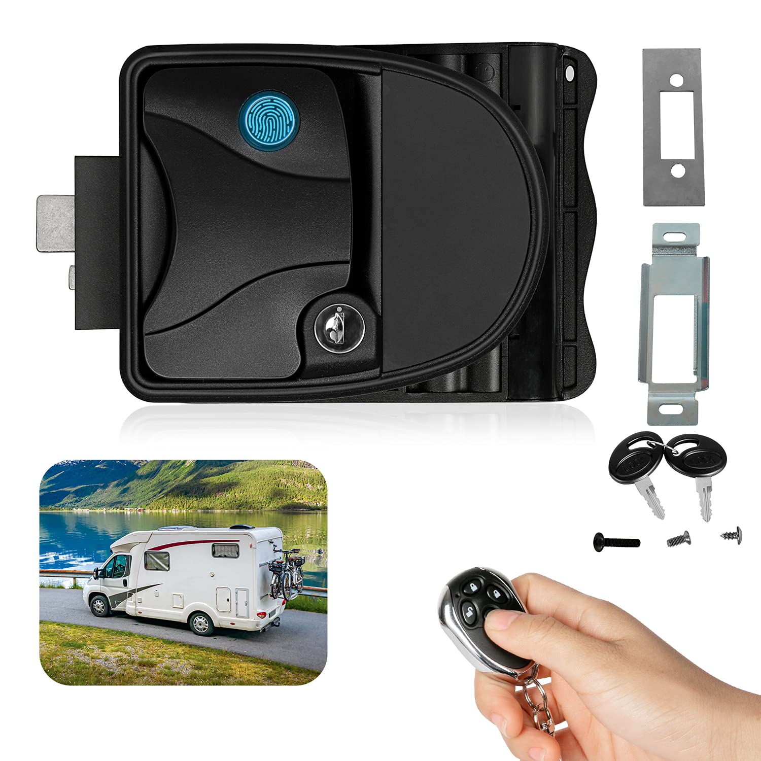 Buy RV Door Lock with Fingerprint Unlock RV Keyless Entry Door Lock ...