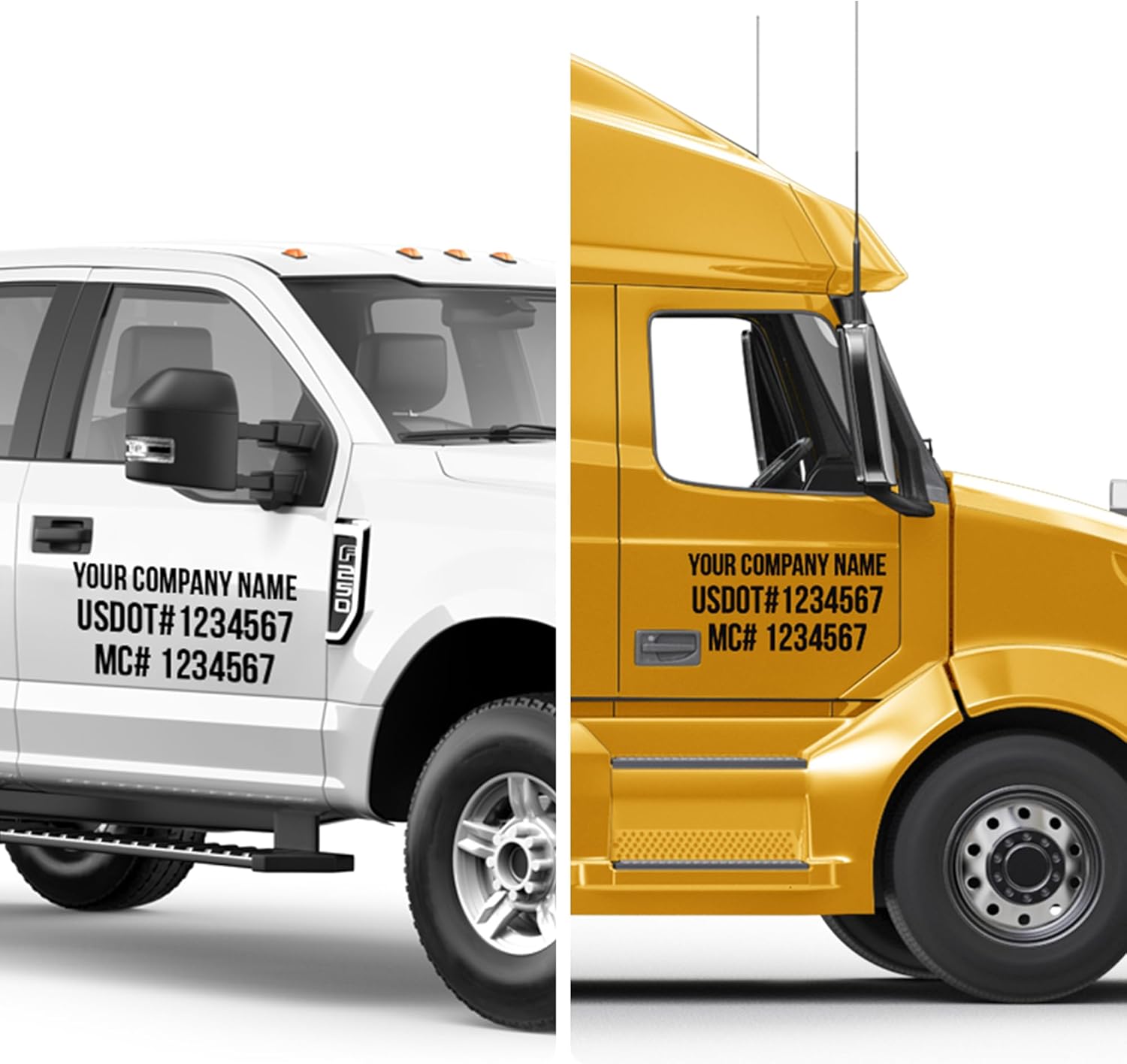 Amazon.com: Custom USDOT Truck Decal, MC, Company Name & Registration ...