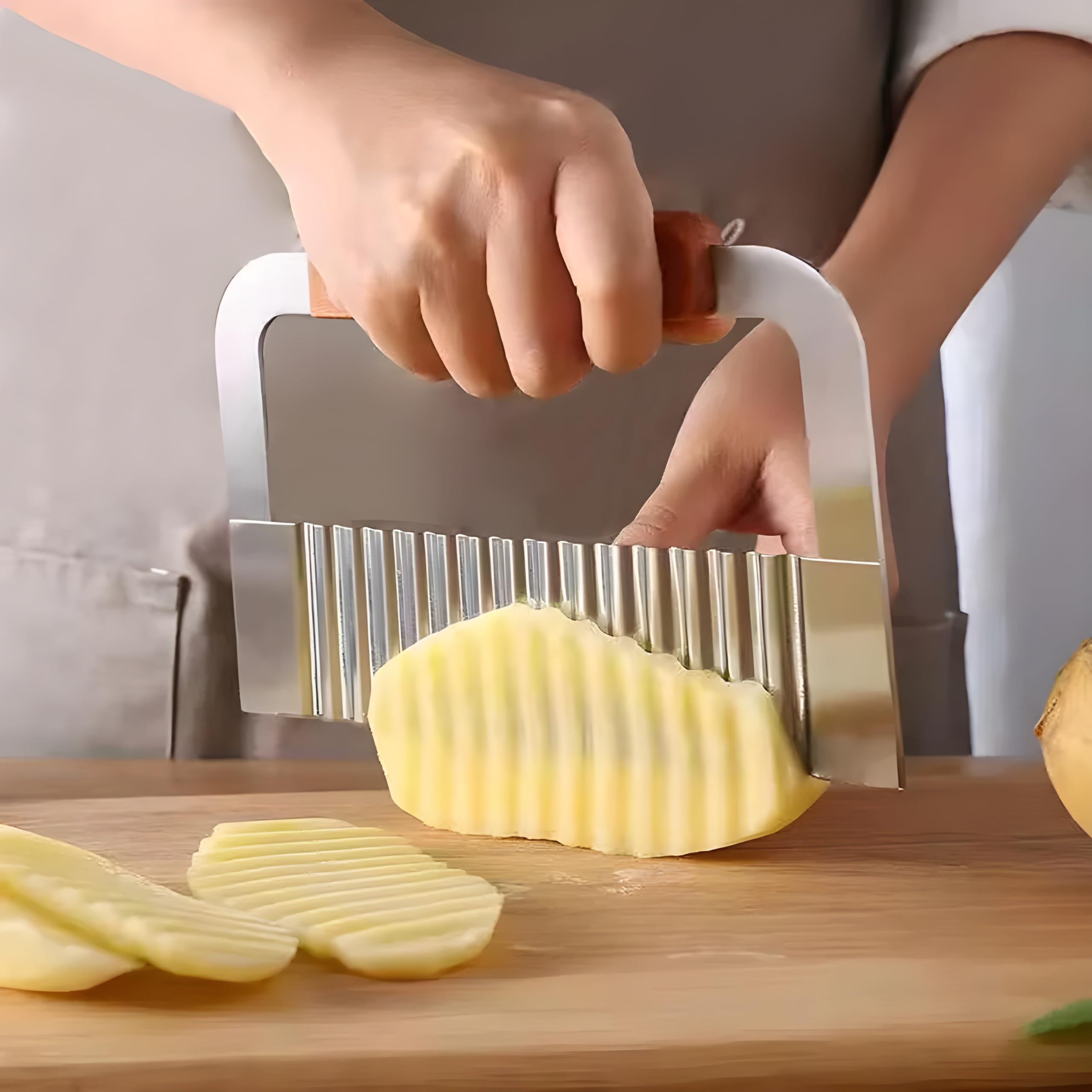 Amazon.com: Vegetable Potato Slicer Cutter Stainless Steel Mandoline ...