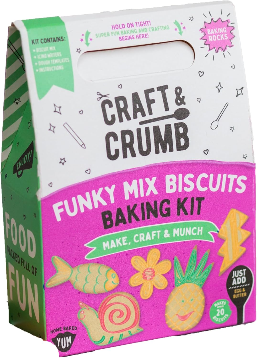 Craft & Crumb Funky Biscuits Bake & Craft Kit - Baking Set - Summer ...