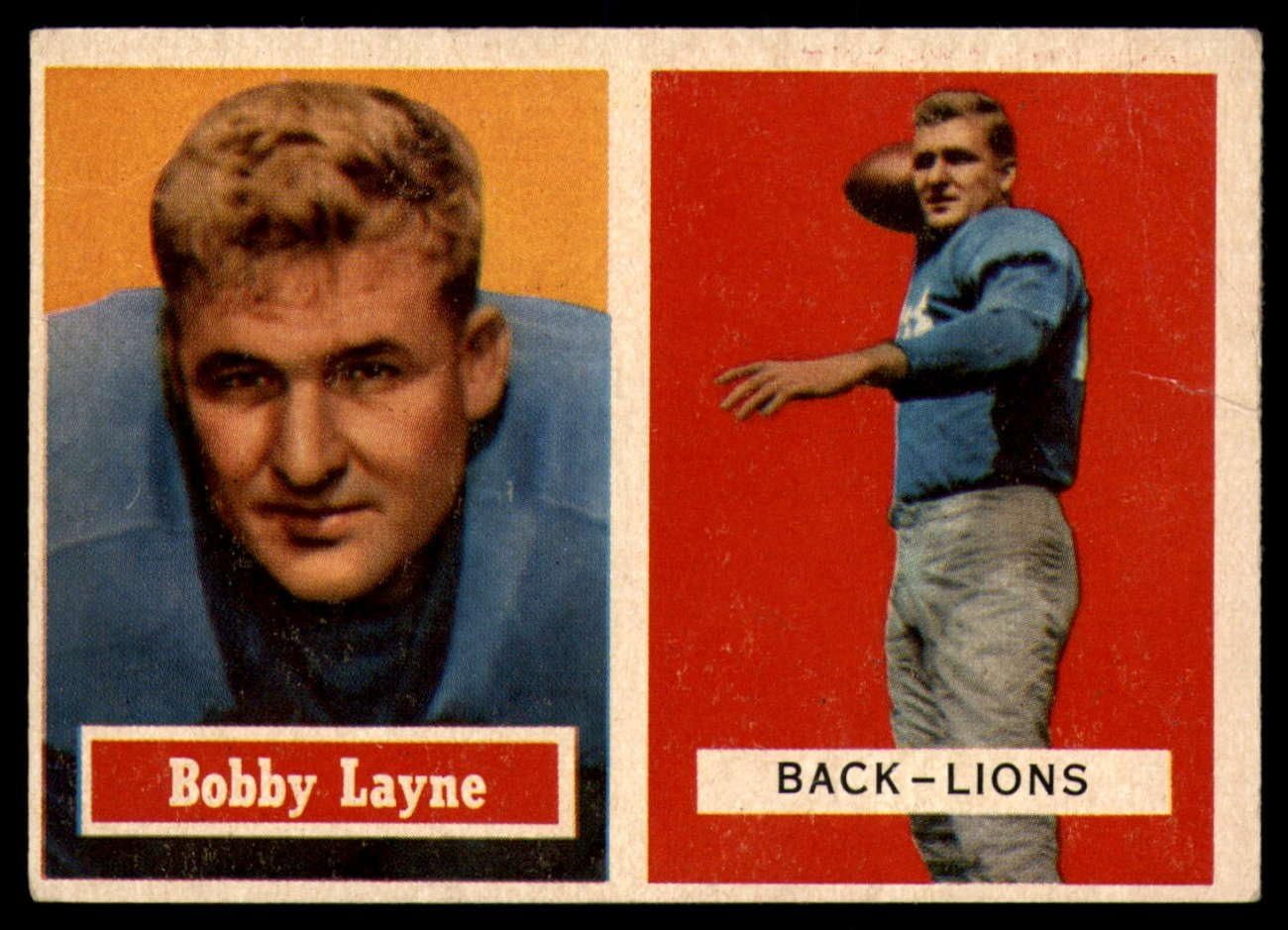 Amazon.com: 1957 Topps #32 Bobby Layne VG : Collectibles & Fine Art