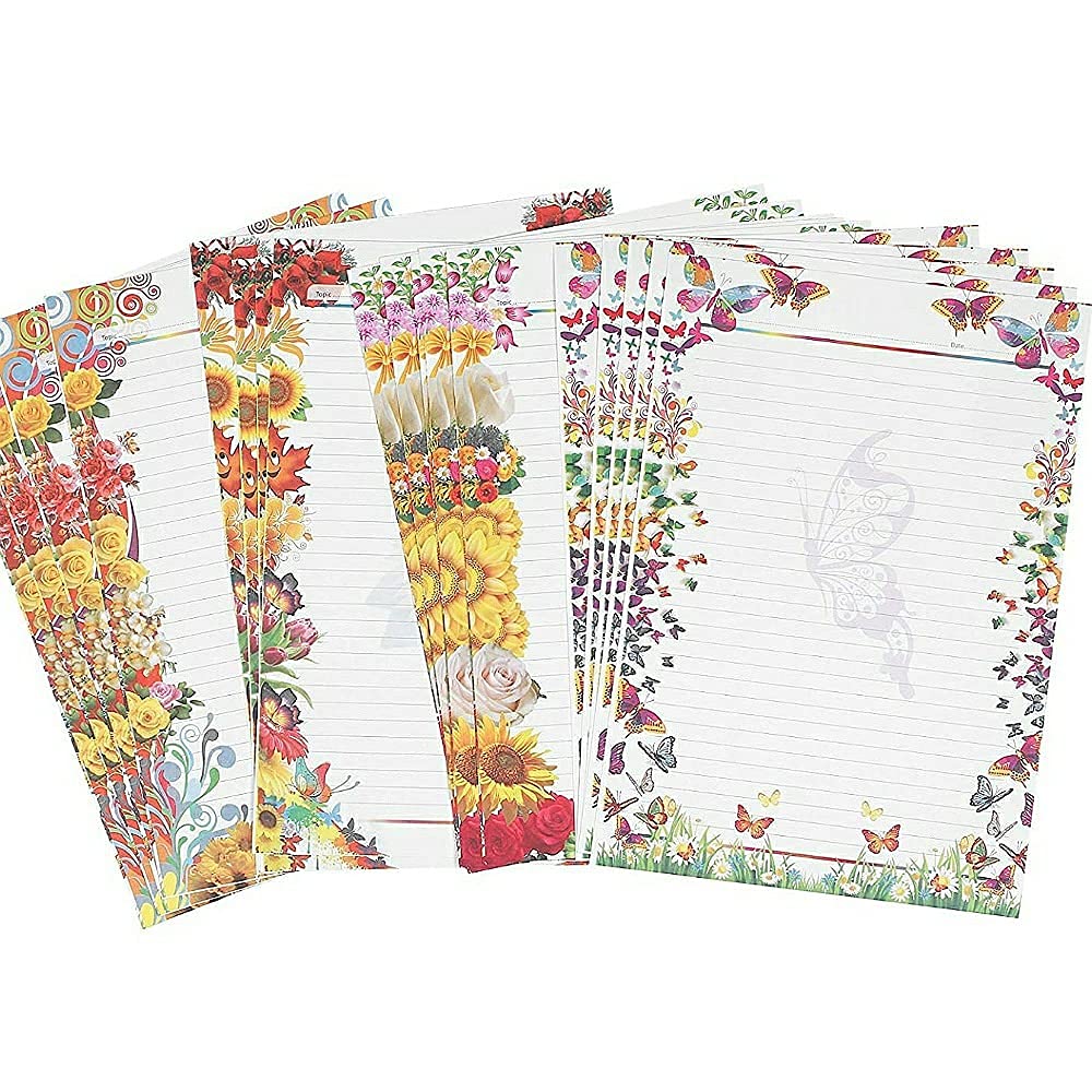 Buy Class Fun A4 One Side ruled Designer Sheets (Pack of 200 Sheets ...