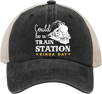 Dad Hat Could be a Train Station Kinda Day Baseball Caps, Graphic Hats ...