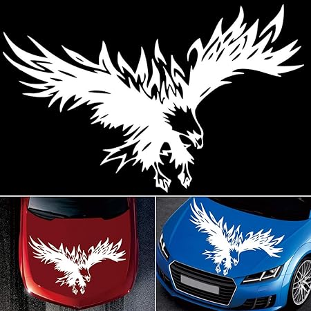 Amazon.com: Practisol Eagle Car Decals 1 Pack Black Car Graphics Vinyl ...