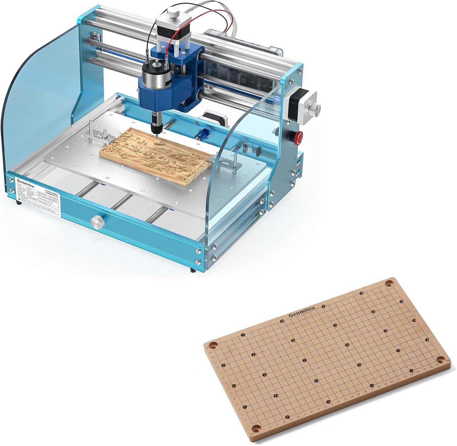 Genmitsu 3018-PROVer V2 CNC Router Machine for Beginner + CNC MDF Grid ...
