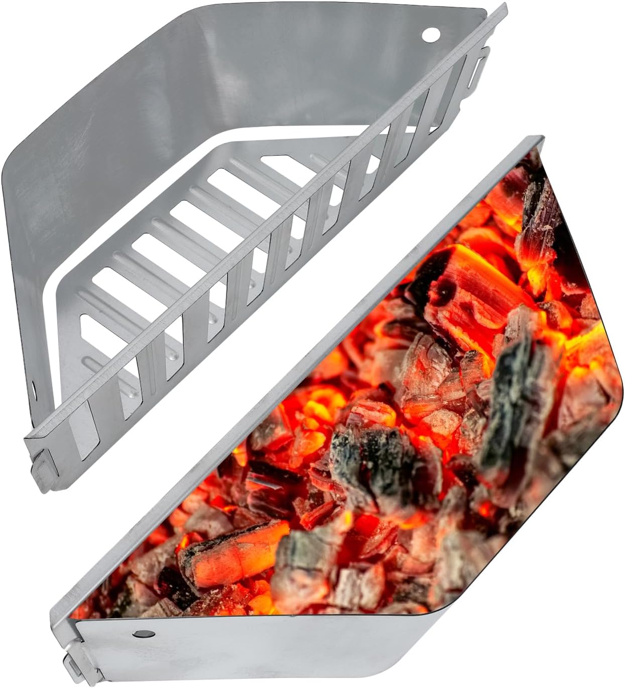 Amazon.com: JUEQIGJ 2 PCS Charcoal Basket Outdoor Grilling Tools ...