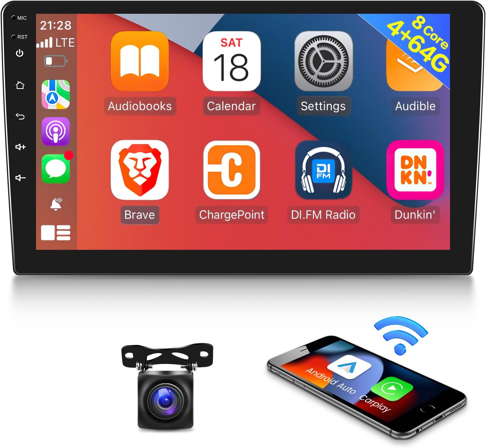 Amazon.com: [2G+64G] 9.7 inch Android Vertical Double Din Car Stereo 2 ...