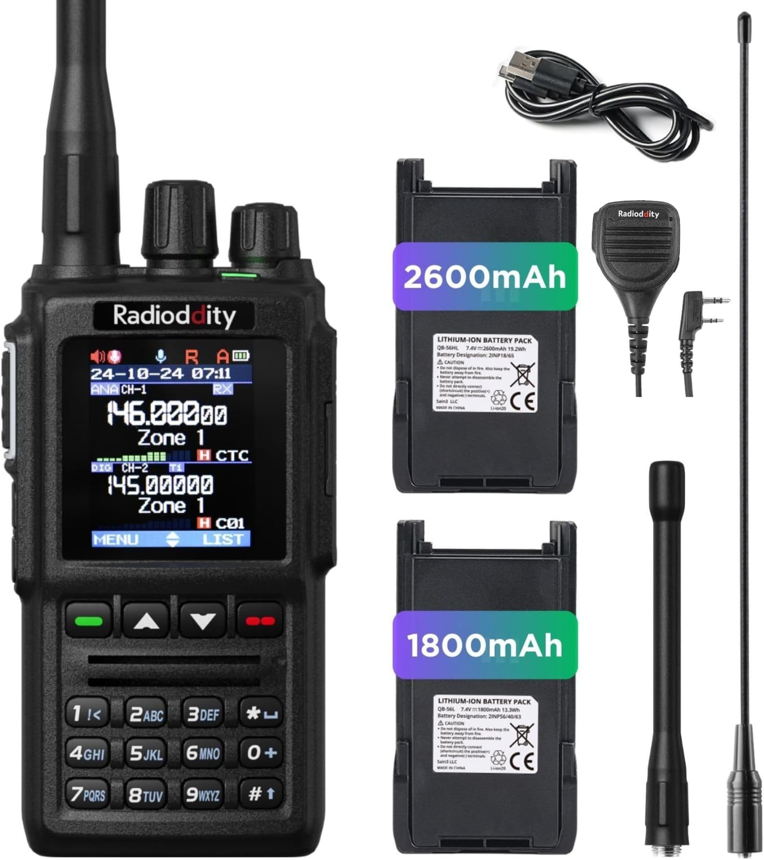 Amazon.com: Radioddity GD-168 DMR & Analog Dual Band Handheld Radio ...