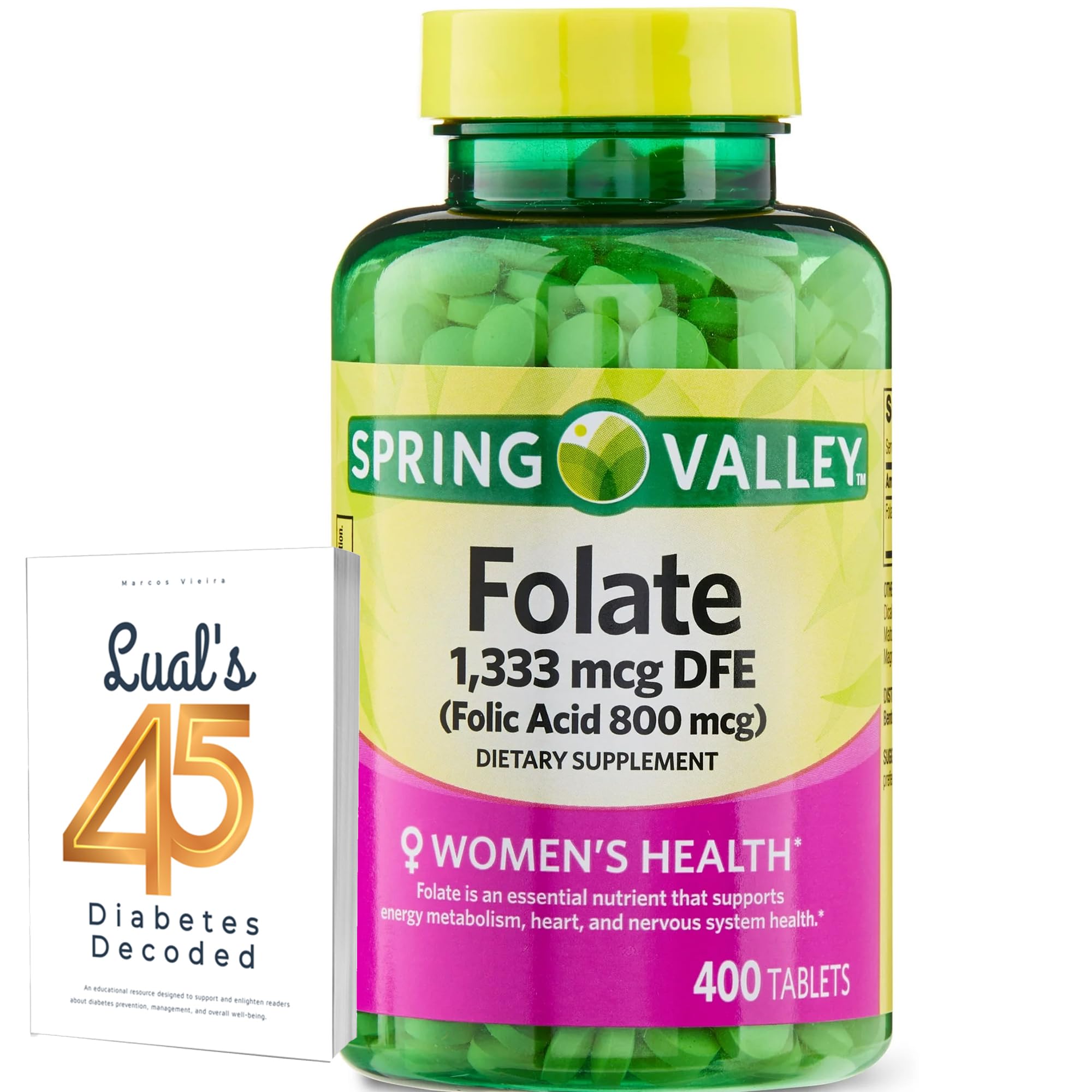 Amazon.com: Spring Valley Folate Dietary Supplement | Folate Supplement ...