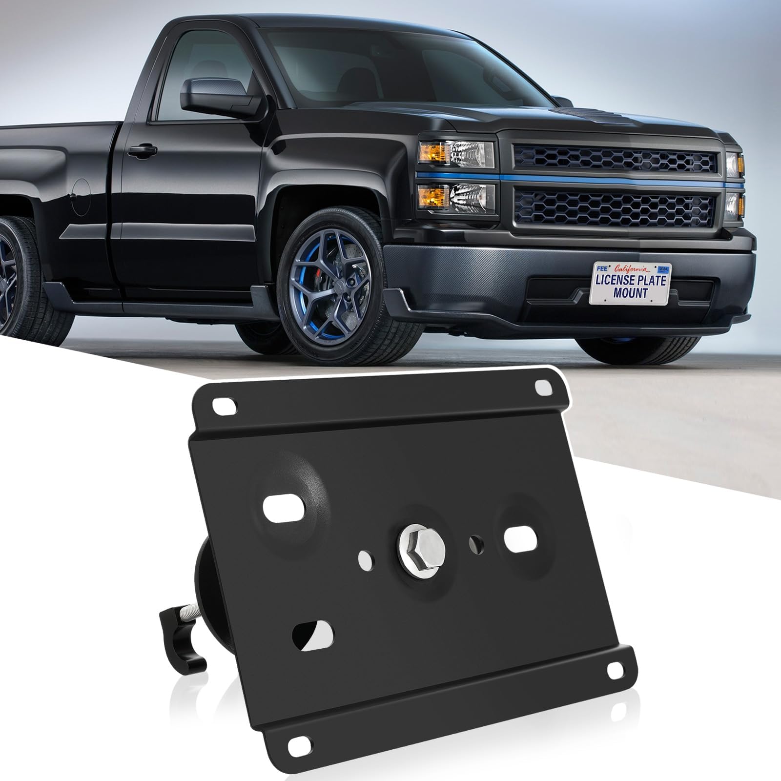 Amazon.com: Front License Plate Bracket No Drill Car Front Bumper Tow ...