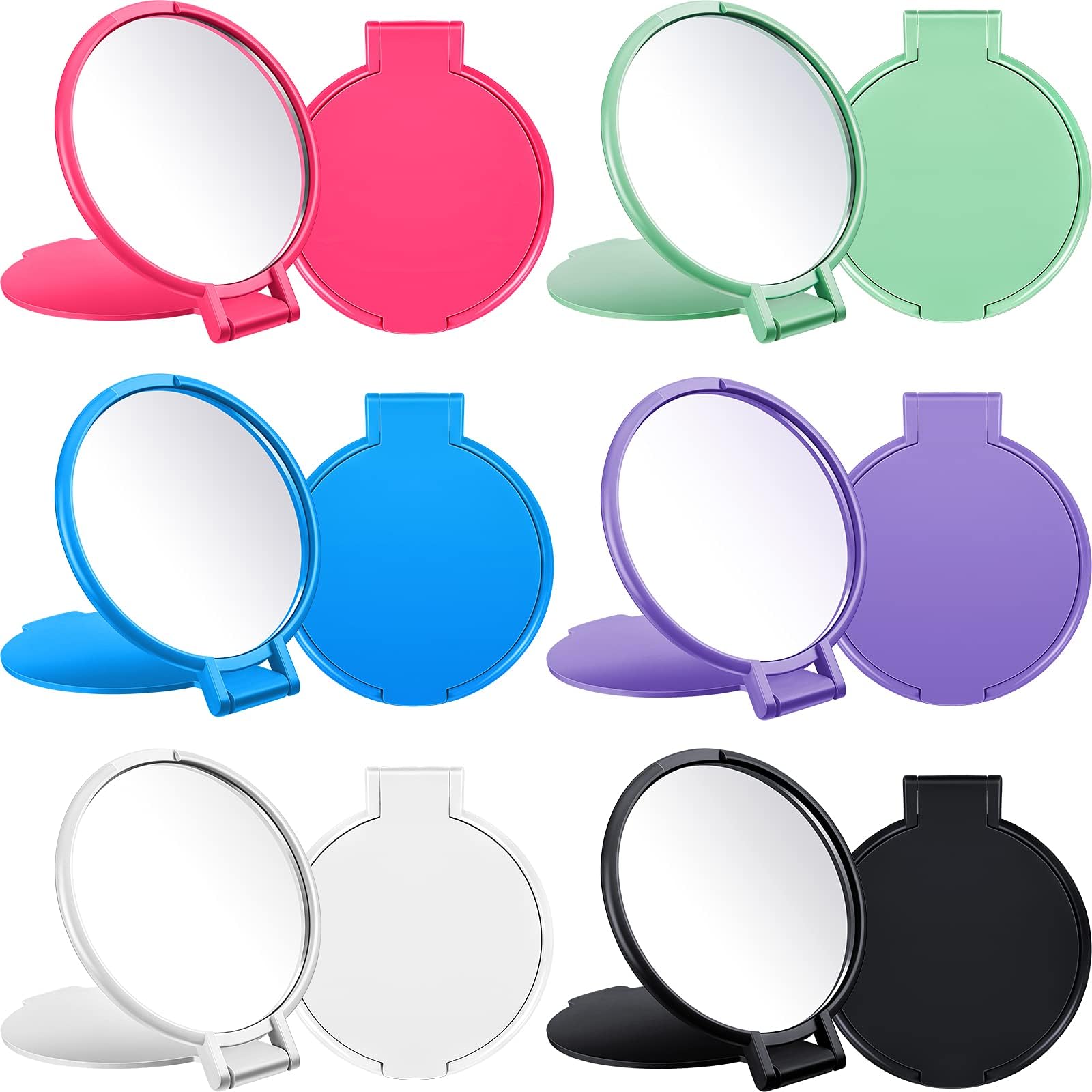 Amazon.com: Qislee Compact Mirror Bulk, Round Makeup Mirror for Purse ...
