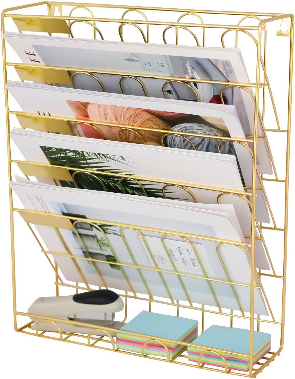 Superbpag Hanging File Organizer 5 Tier Wall Mount Document Letter Tray ...