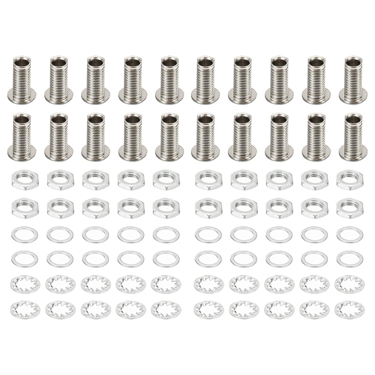 PATIKIL M8x15mm Round Head Hollow Screw Bolts, 4 in 1 / 80Pieces ...