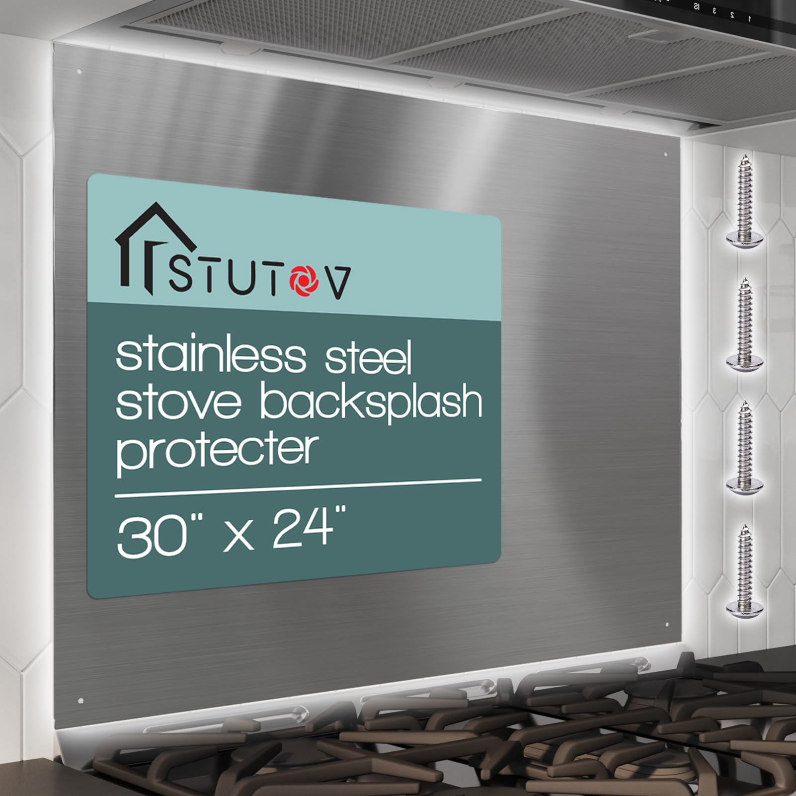 Amazon.com: STUTOV 30" x 23.4"Stainless Steel Stove Backsplash Splatter ...