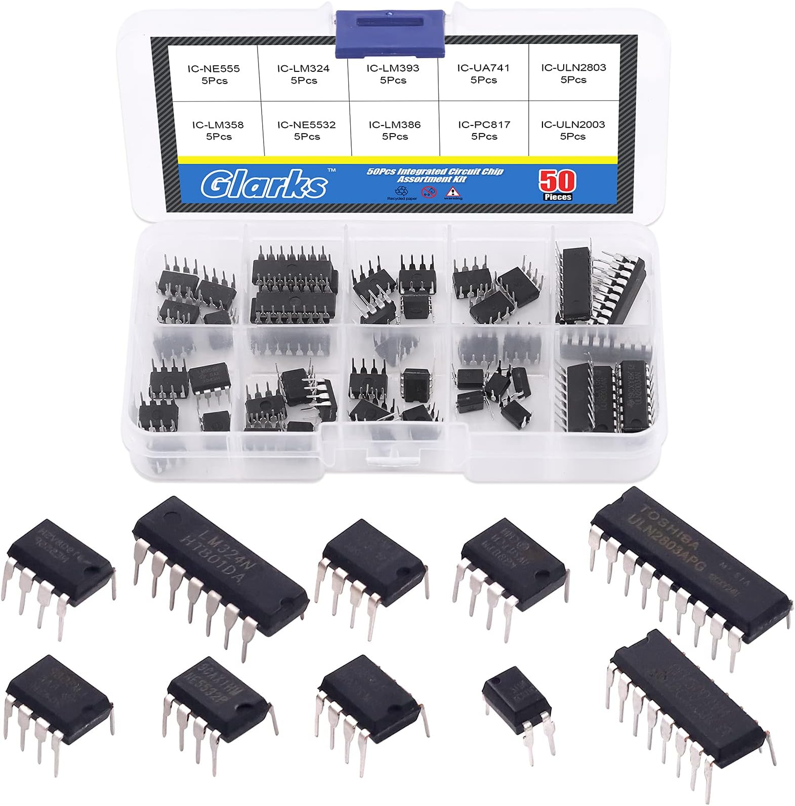 Amazon.com: 30PCS CMOS Logic IC Kit(4001 4011 4013 4017 4021 4022 4023 ...