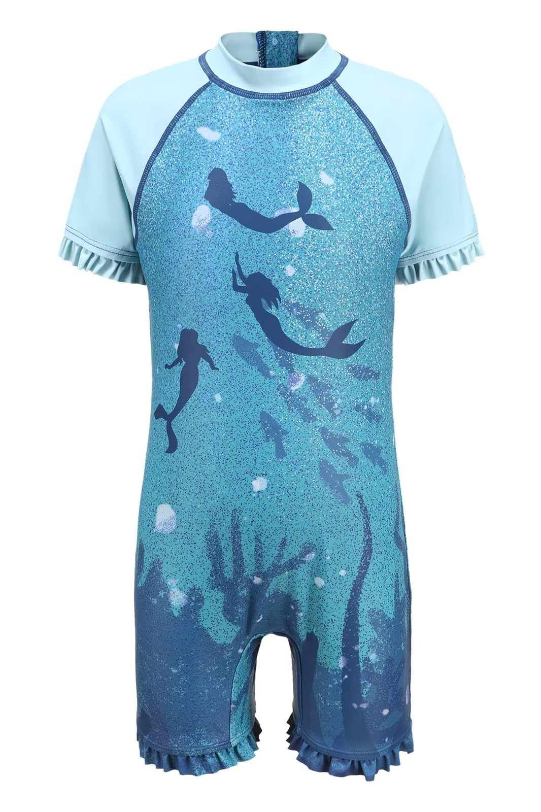 Snapklik.com : Girls One Piece Rash Guard Swimsuits For Kids UPF 50 ...