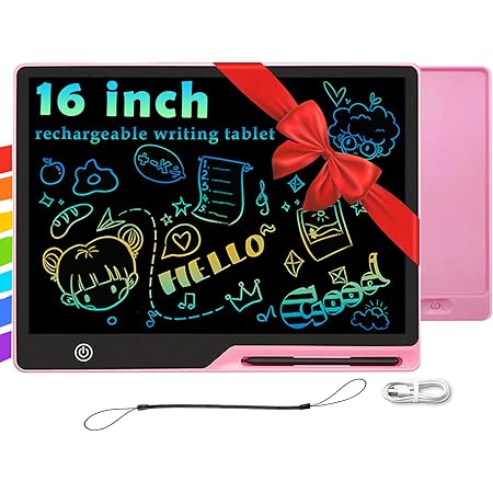 Amazon.com: 16 Inch Rechargeable LCD Writing Tablet, Erasable ...