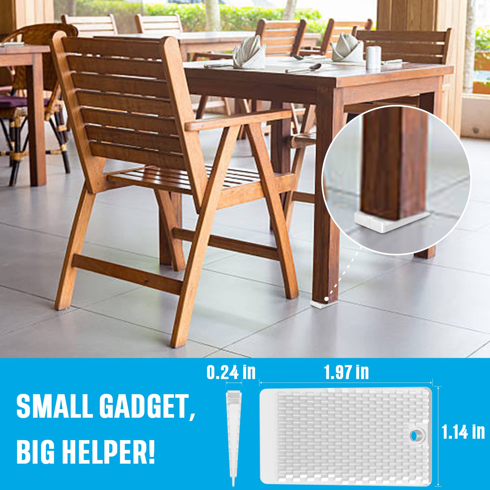 Snapklik.com : Furniture Levelers, 32 Pieces Jar 2”, Clear Table Shim ...