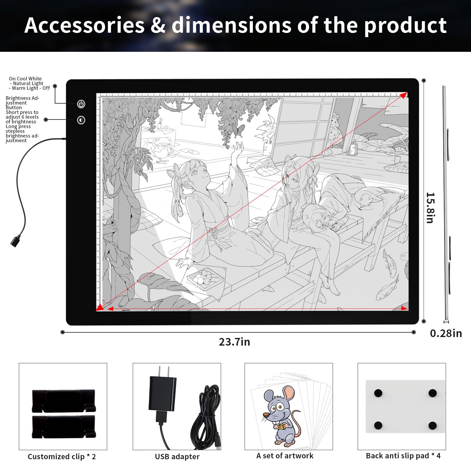 Snapklik.com : Rechargeable A2 Light Pad, Wireless Battery Powered ...