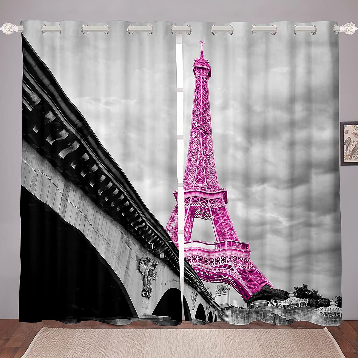 Eiffel Tower Paris Curtains