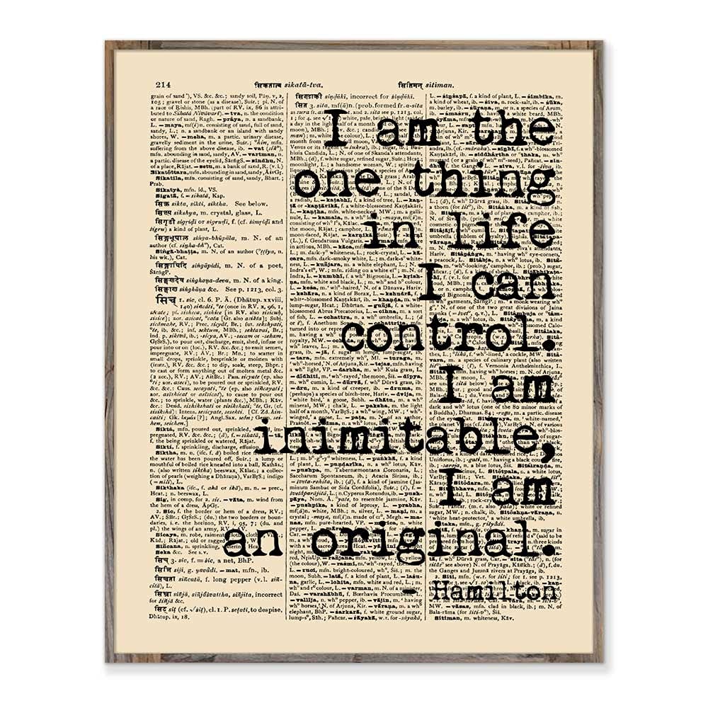 Amazon.com: Hamilton Musical Quote Dictionary Page Art Print Vintage ...