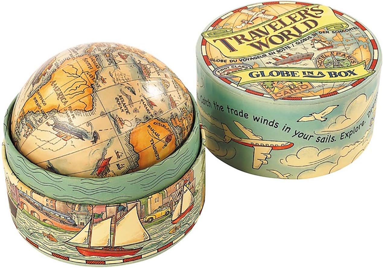 Amazon.com: Authentic Models Traveler's World Globe In a Box: Explore ...