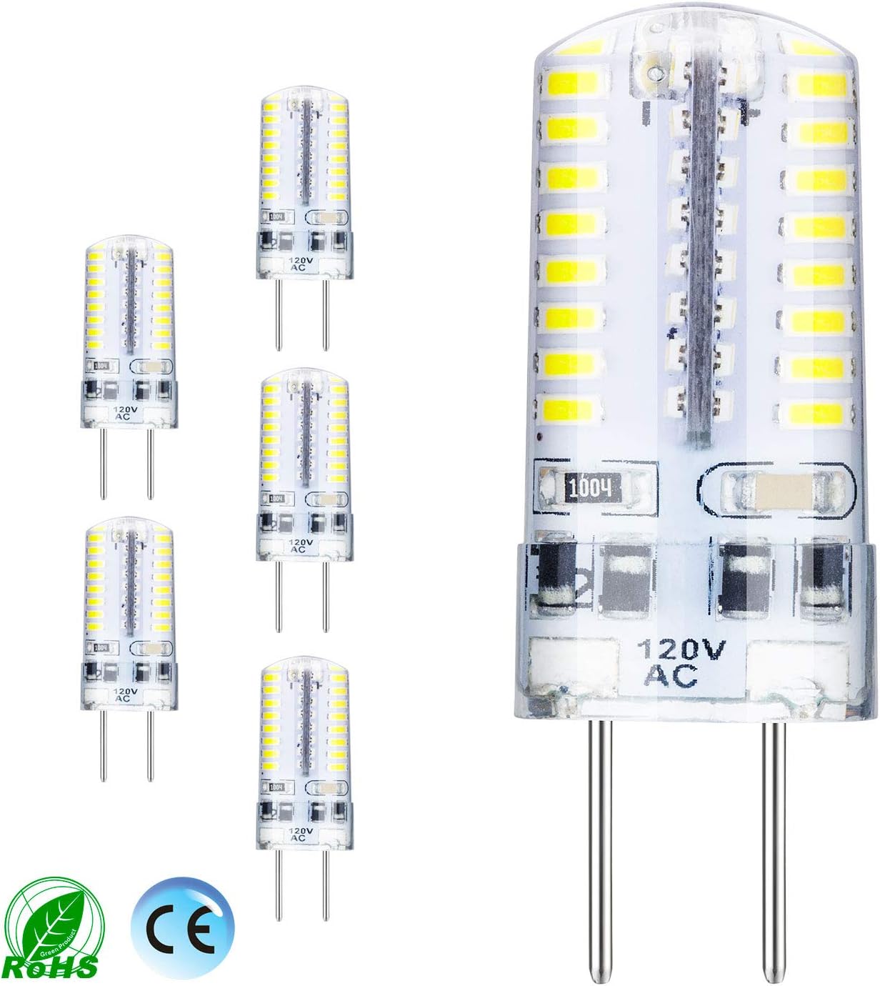 Rayhoo G8 LED Bulbs T4 bi pin 3W LED Light Bulbs 110-130V 30W Halogen ...
