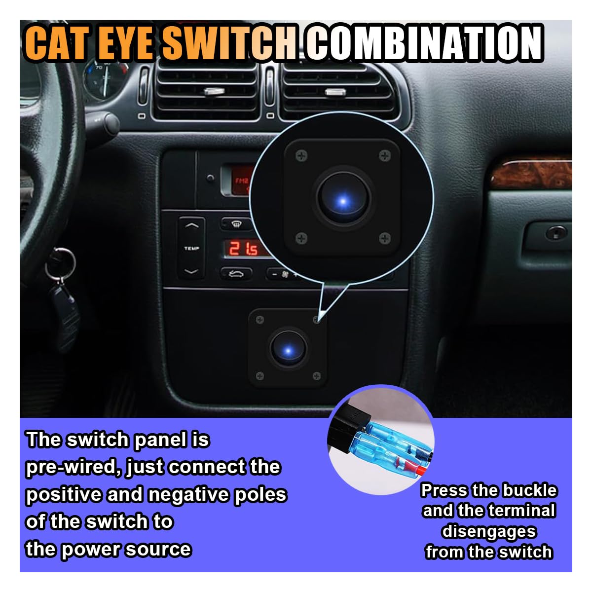Snapklik.com : 1 Gang Rocker Toggle Switch Panel, DC 12V 20A Waterproof ...