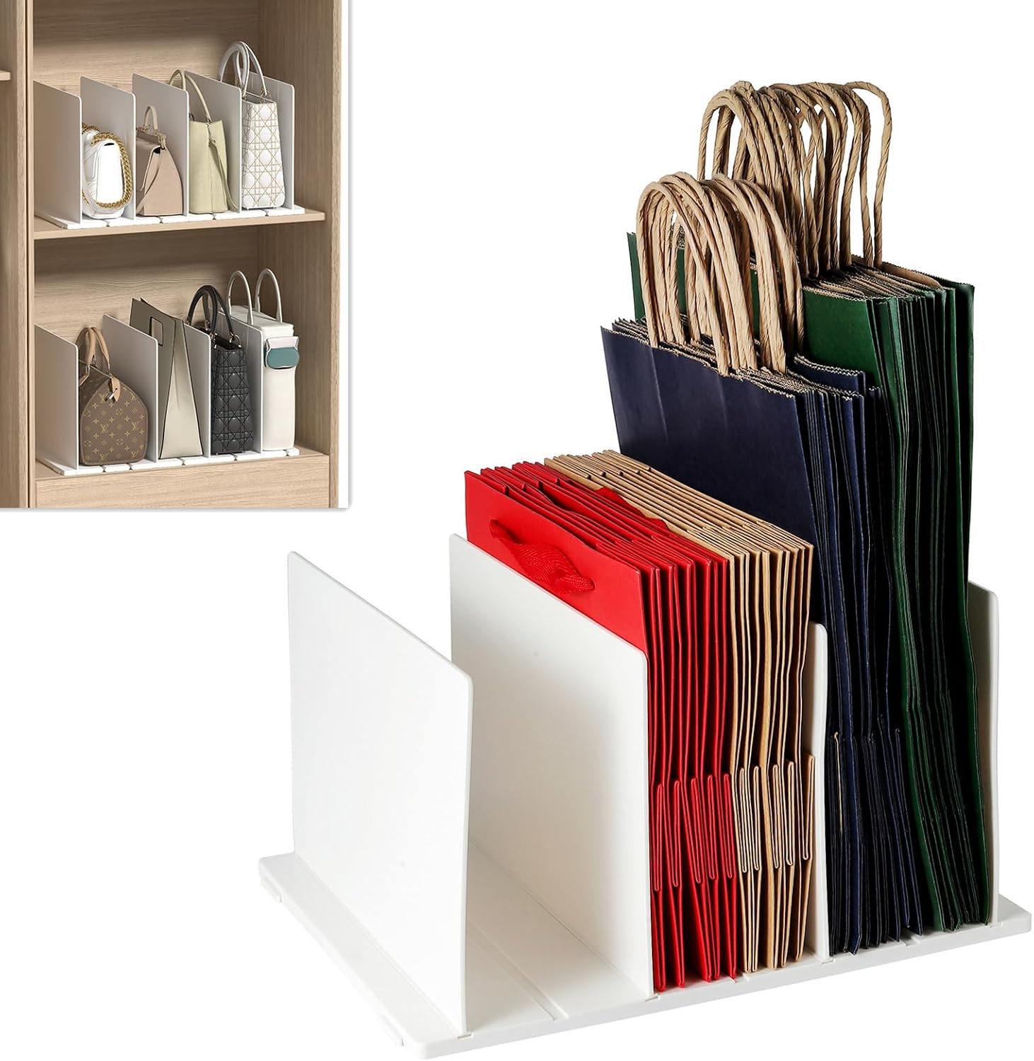 Amazon.com - Ettonsun Reusable Shopping Bag Organizer, Adjustable Shelf ...