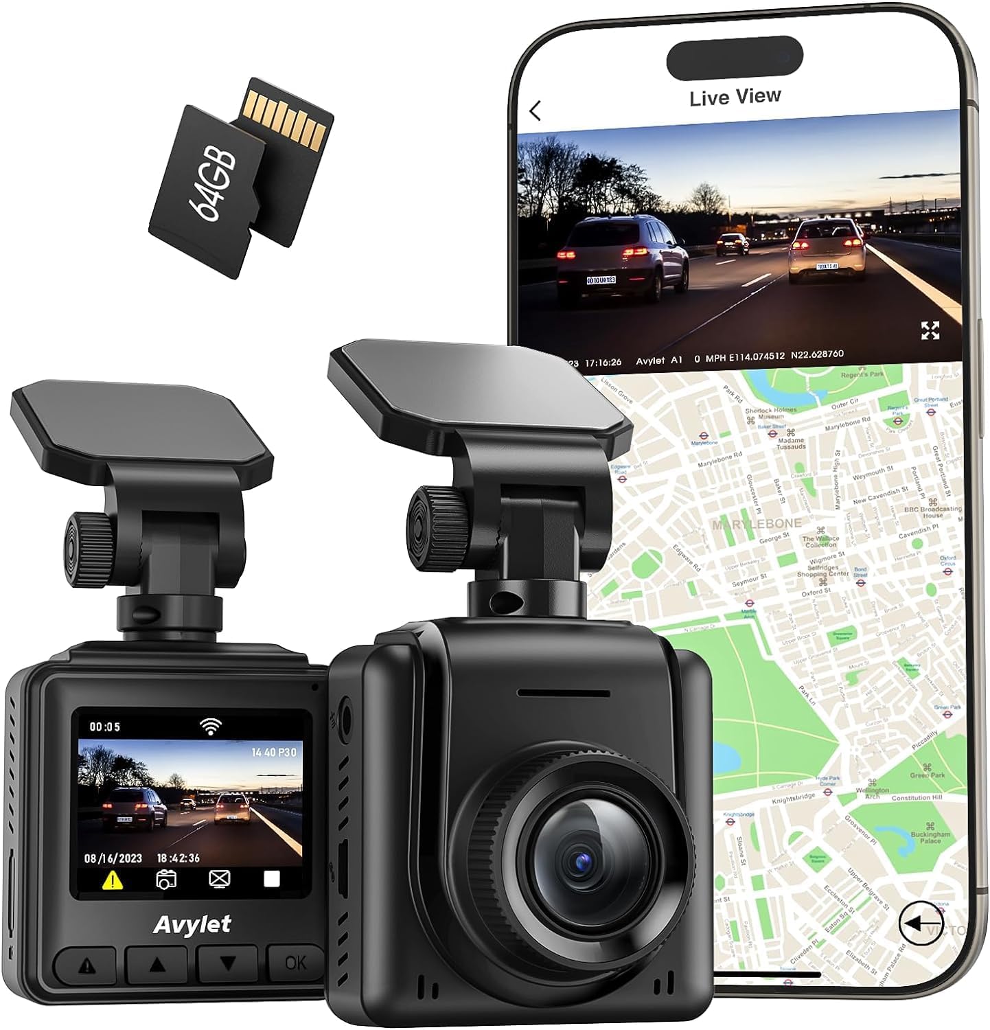 Amazon.com: Dash Cam, 3 Channel Dash Cam, 1080P Dash Cam Front and ...