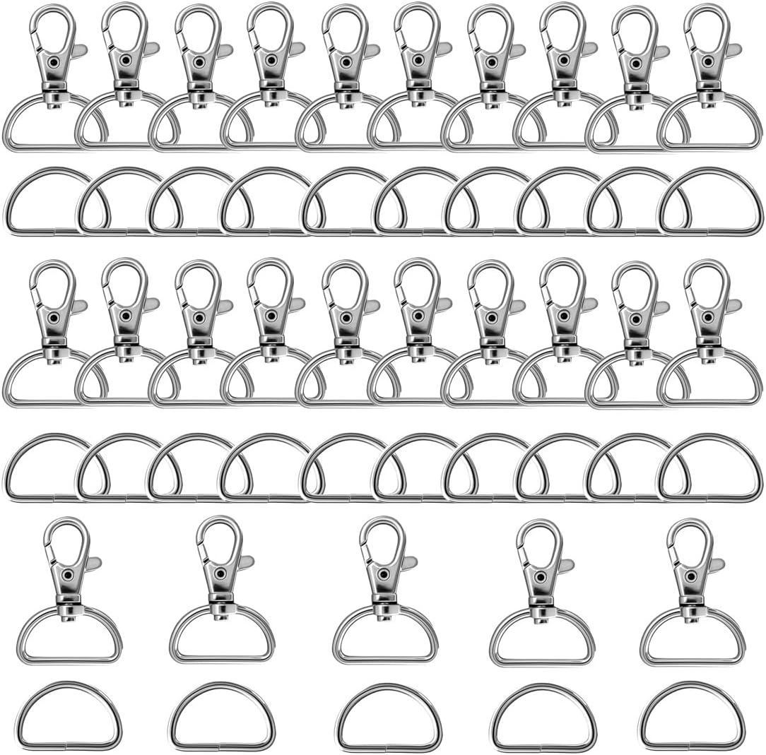 Amazon.com: Ewparts Keychain Clip Hooks with D Ring Swivel Snap Hooks 1 ...