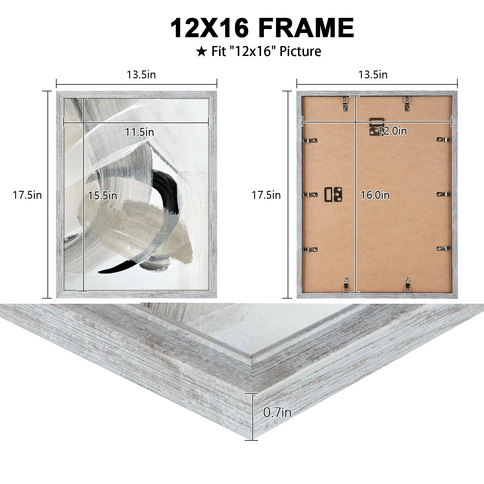 Snapklik.com : 12x16 Picture Frame, Gray Poster Frame, Home Decor ...