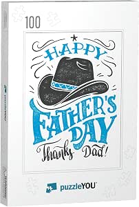 Amazon.com: Happy Fathers Day, Thanks Dad. Hand-Lettering... Jigsaw ...