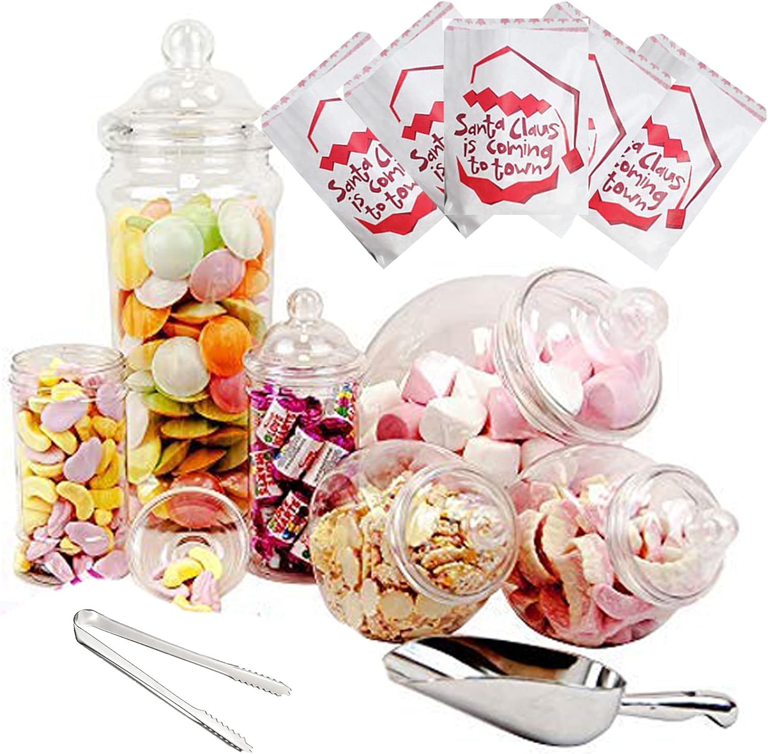6 Jar Retro Pick & Mix Victorian Sweet Shop Candy Buffet Kit Party Pack ...