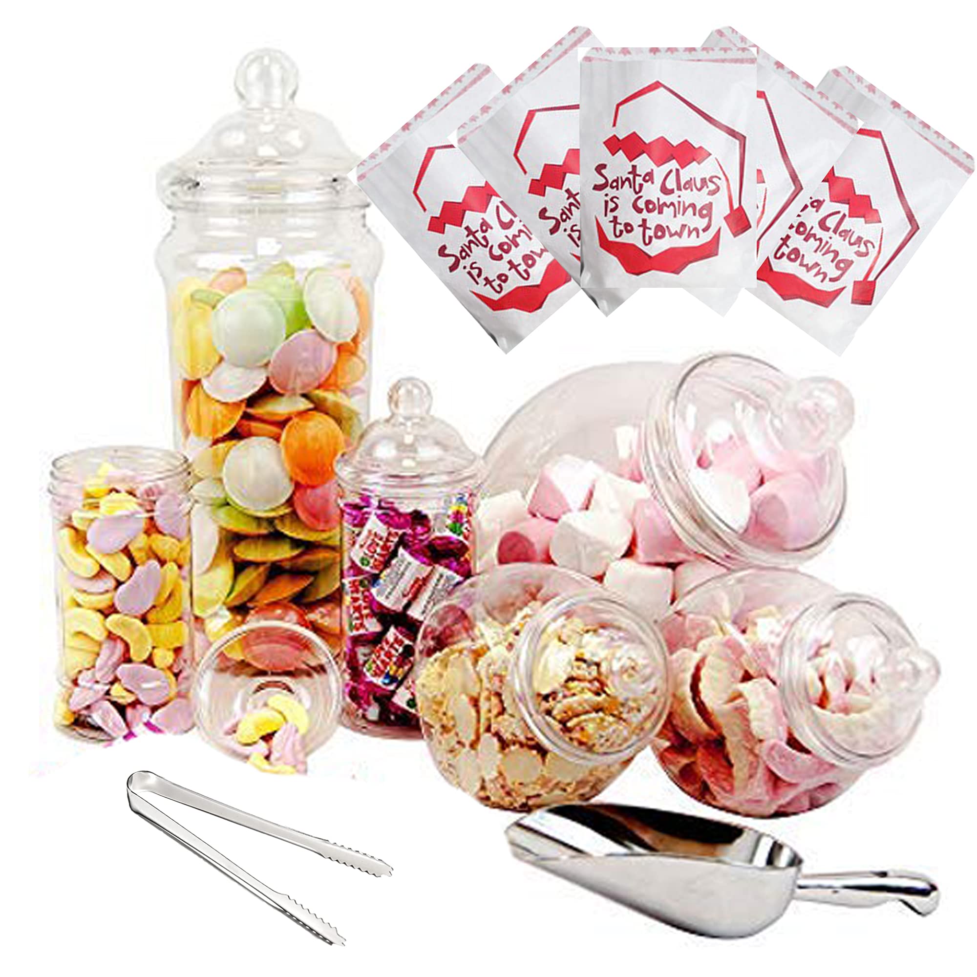 6 Jar Retro Pick & Mix Victorian Sweet Shop Candy Buffet Kit Party Pack ...