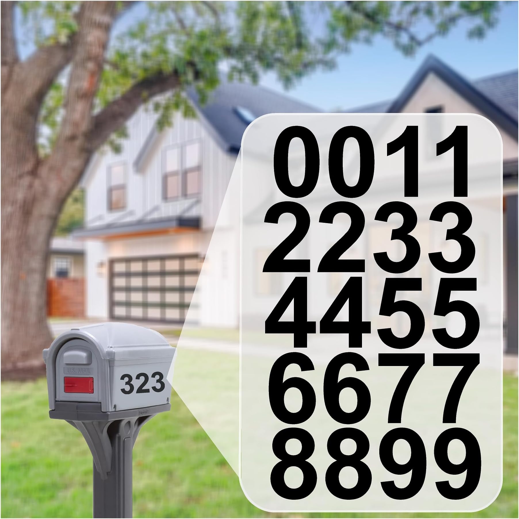 Amazon.com: 1.5" Inch Premium Mailbox Numbers (Black) - Waterproof ...