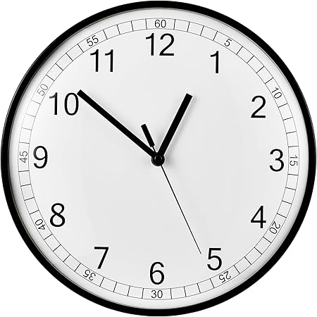 Amazon.com: Zgrmbo 12” Atomic Analog Wall Clock Battery Operated ...