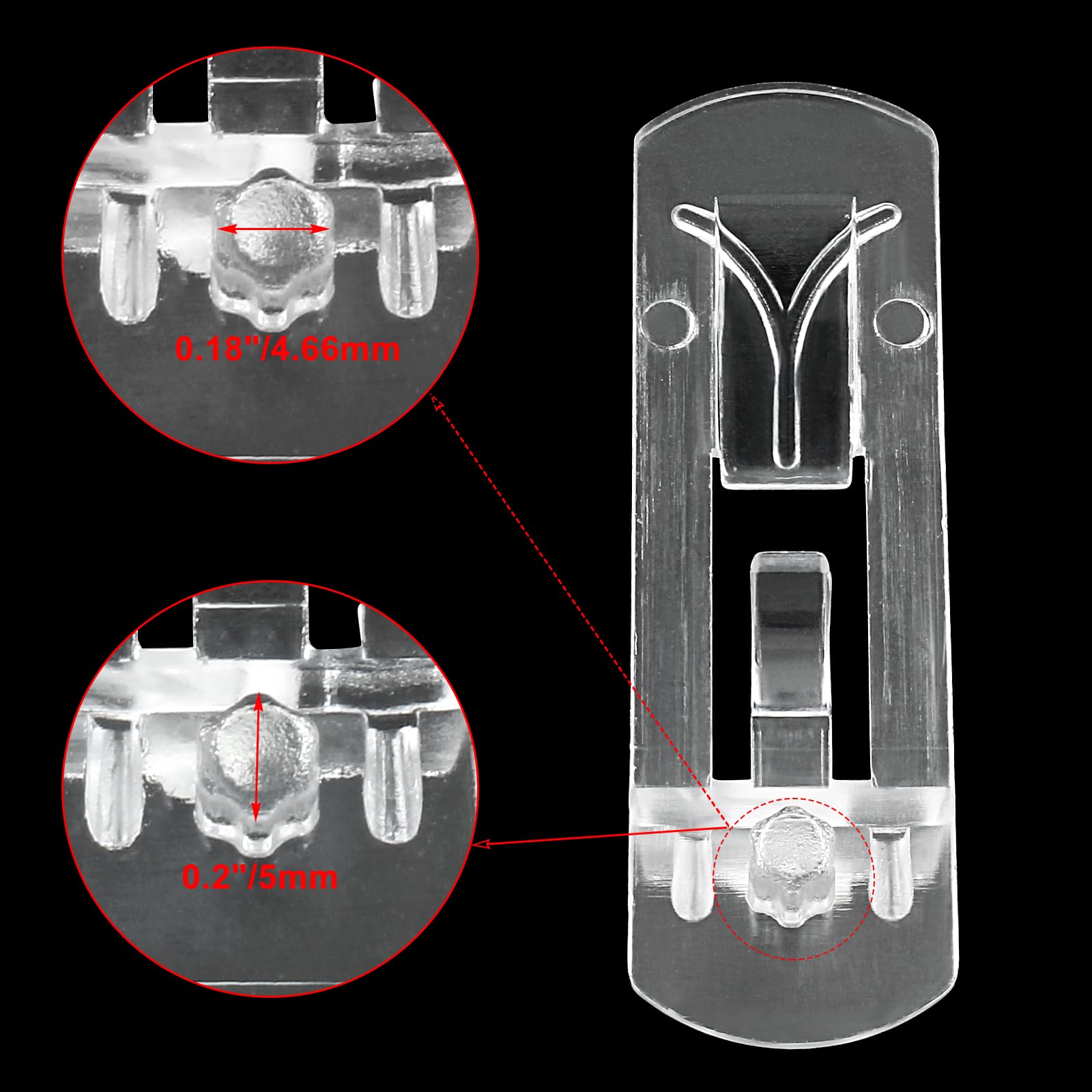 Snapklik.com : 20 Pcs Plastic Locking Shelf Pins 5mm, 3/4 Clear Plastic ...