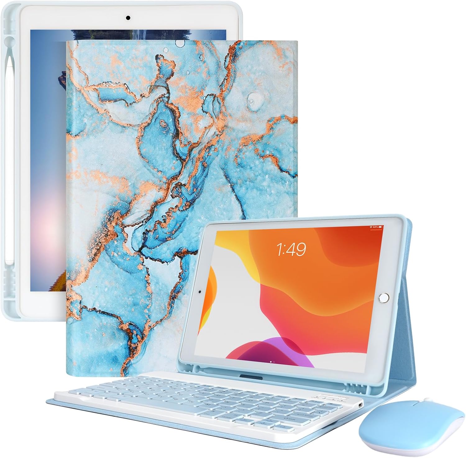 Amazon.com: LAMA Wireless Keyboard Case with Mouse for iPad 10.2" 9th ...